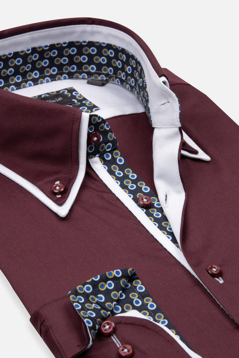 Iconic Satin Man Shirt Red – 7 Camicie