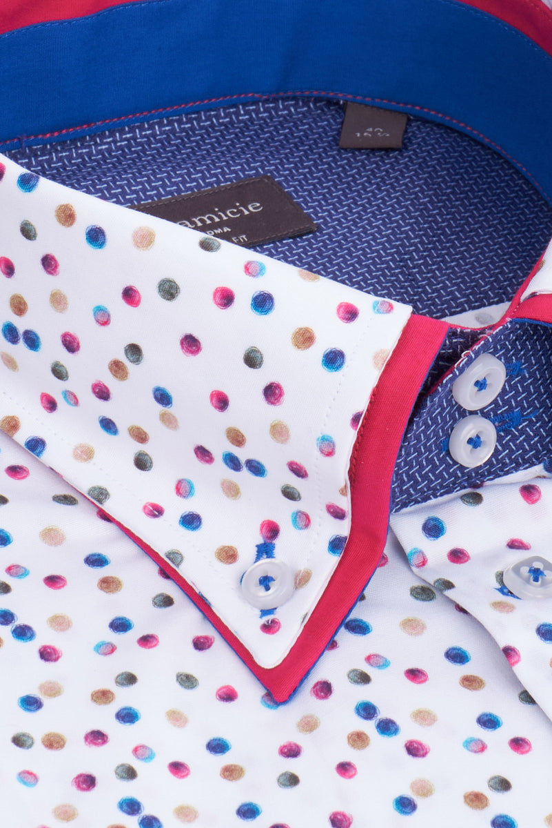 Marco Polo Iconic Poplin Man Shirt White Pink – 7 Camicie