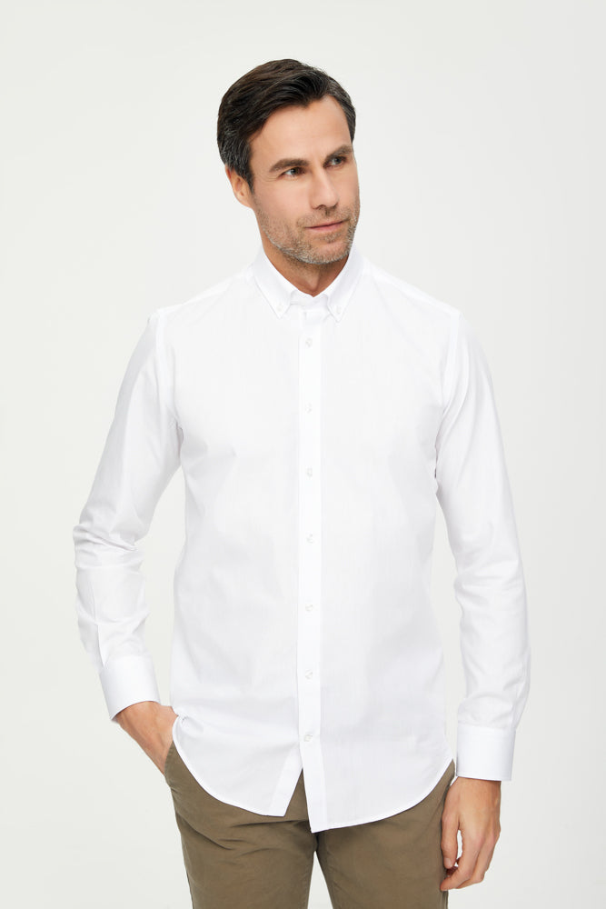 Leonardo Essentials Cotton Man Shirt White – 7 Camicie