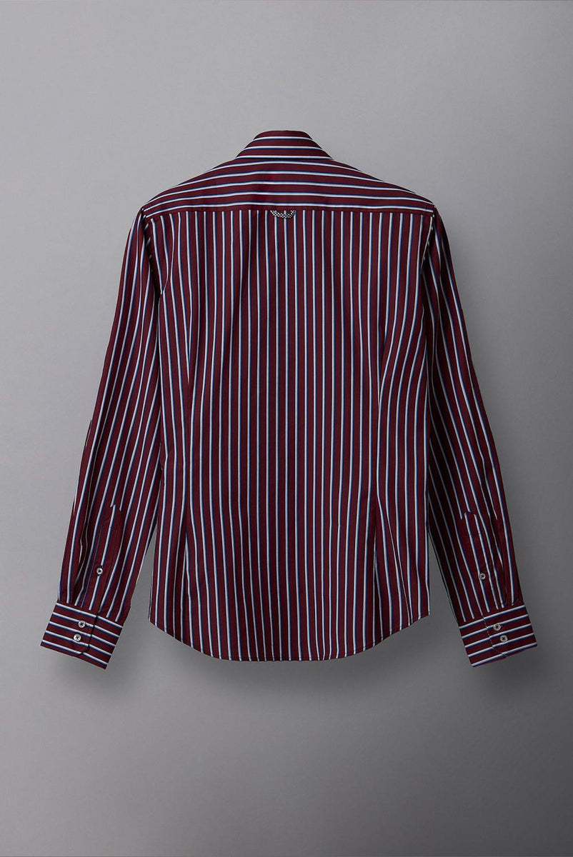 Camisa Hombre Roma Iconic Popelin Rojo Blanco – 7 Camicie